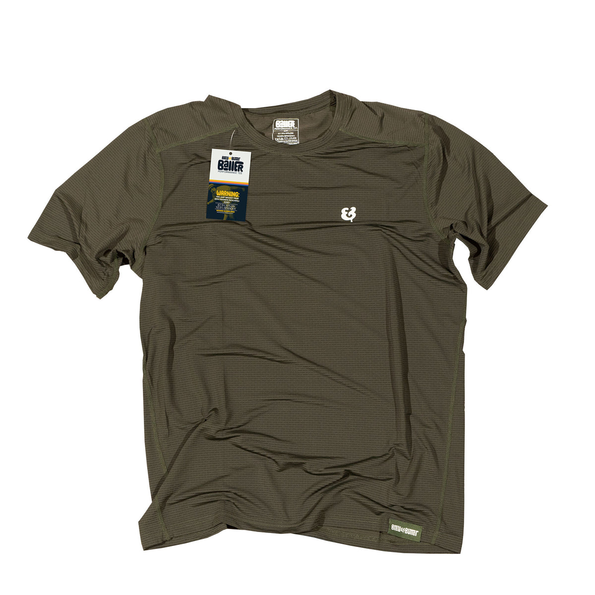 Baller Performance Tee (OD Green) – Bread & Butter Pickleball Company
