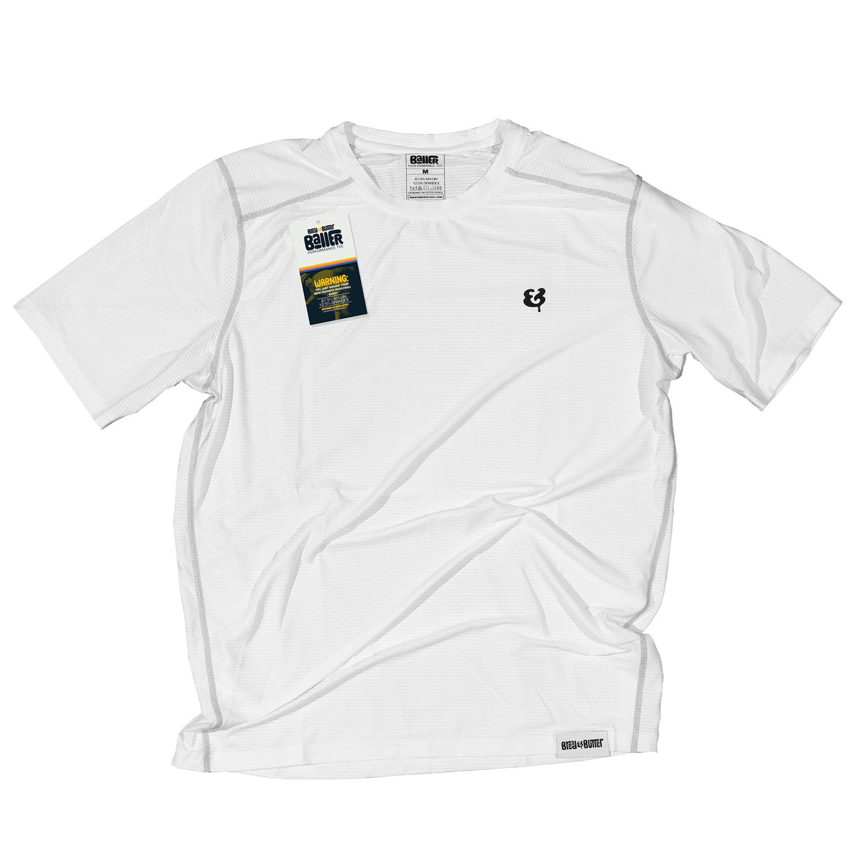 Baller Performance Tee (White) – Bread & Butter Pickleball Company